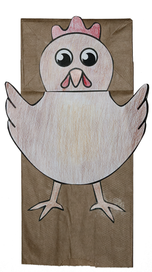 Help Your Child’s Development with a Cute Chicken Paper Bag Puppet ...
