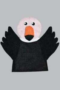 Vulture Hand Felt Puppet – The Tucson Puppet Lady